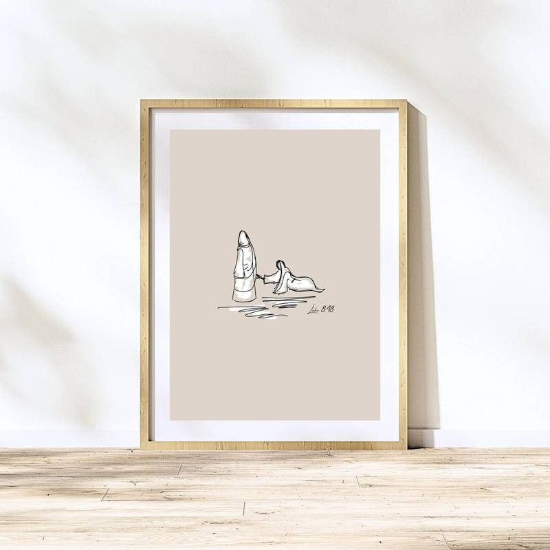 Jesus Heals the Bleeding Woman canvas Print Woman With Issue of Blood ...