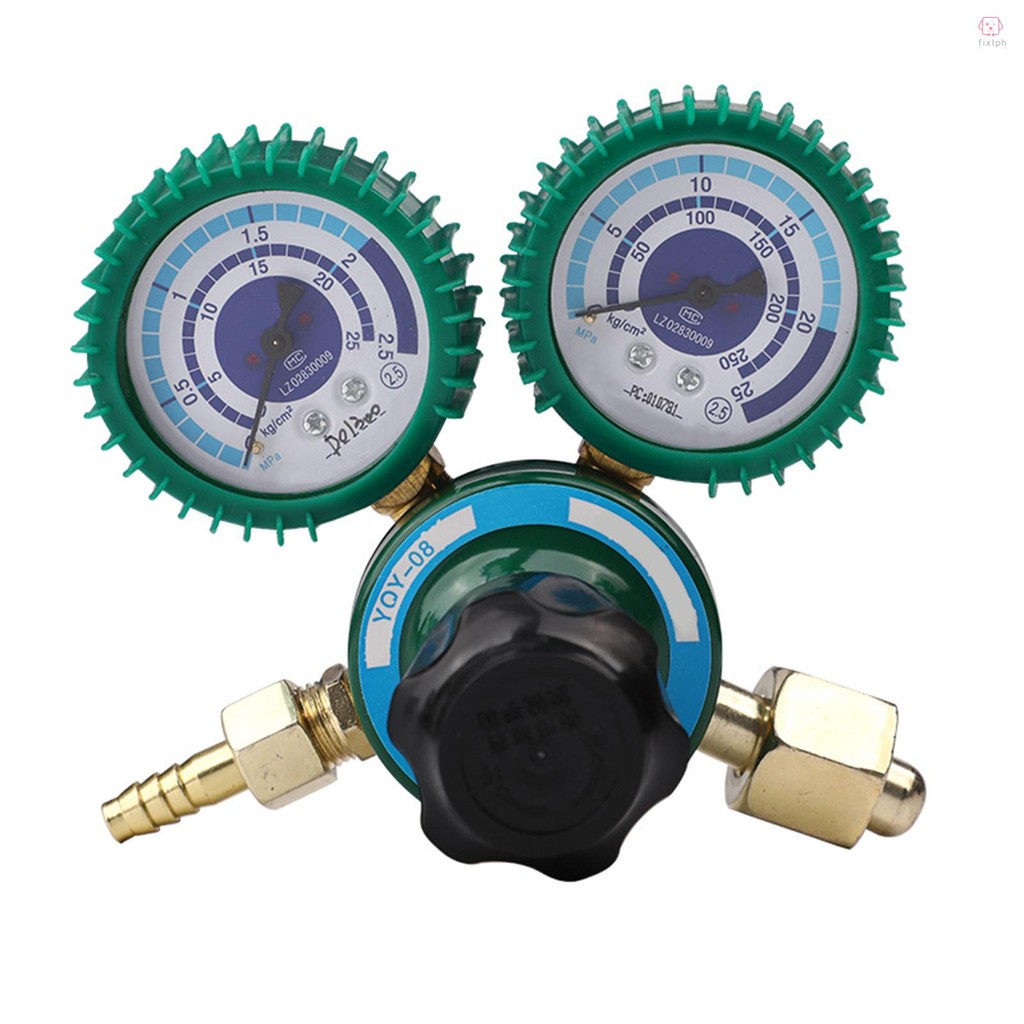 FIX Oxygen Pressure Regulator Welding Gas O2 Pressure Gauge Flow Meter ...