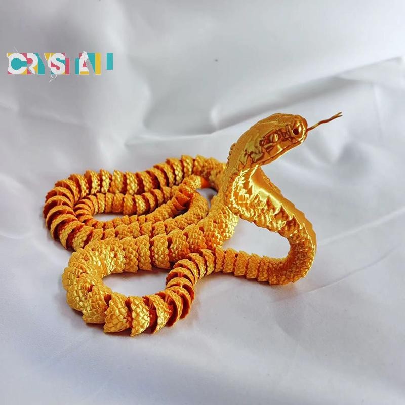 Crystal- 3D Printed Figures Articulated Snake Realistic Printed Snakes ...