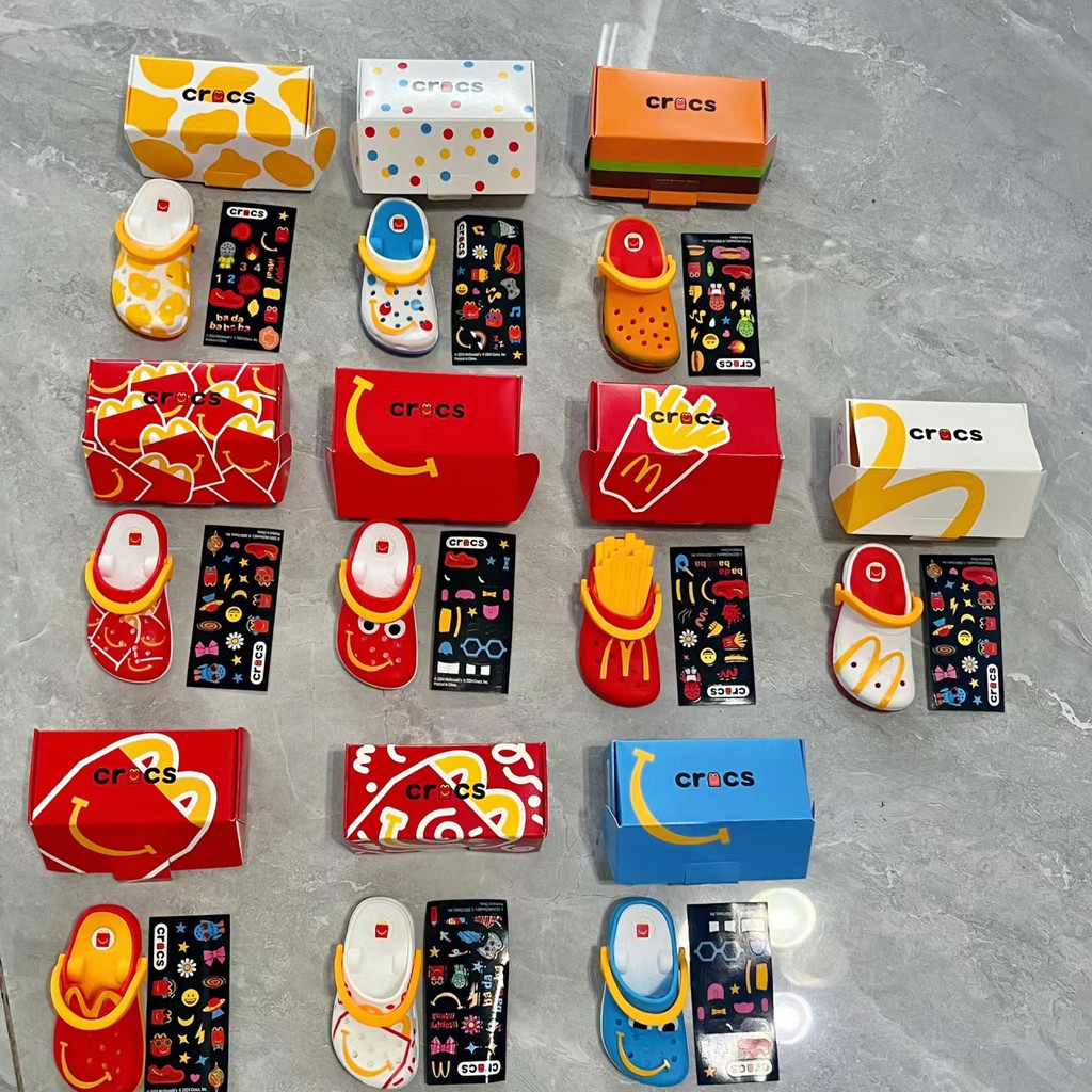 2024 Mcdonalds Crocs Keychain Happy Meal Mcdo Crocs With Box Sticker ...