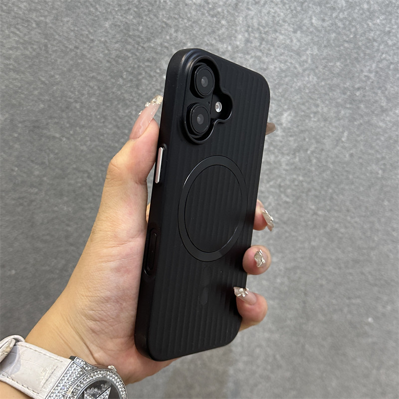 Luxury Corrugated magnetic Phone Case for iPhone 16 ProMax shockproof ...