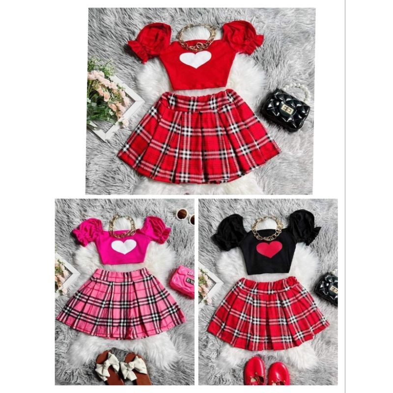 Puff Skirt Terno (fits 1-2, 3-4 & 5-7years old) Classy | Shopee Philippines