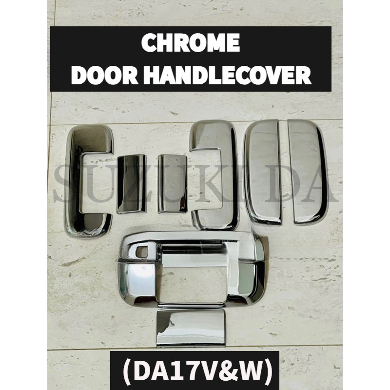 Chrome Door Handle Cover Set for Suzuki DA17V & DA17W with 3M Tape ...