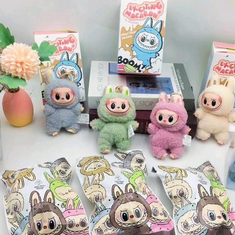 OEM factory LABUBU heart-beating macaron ethylene face series blind box ...