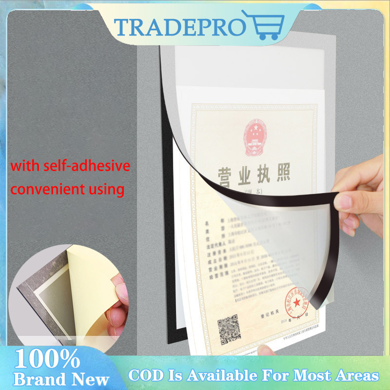 A4 Magnetic Document Holder Self-Adhesive Magnetic Frame For Display ...