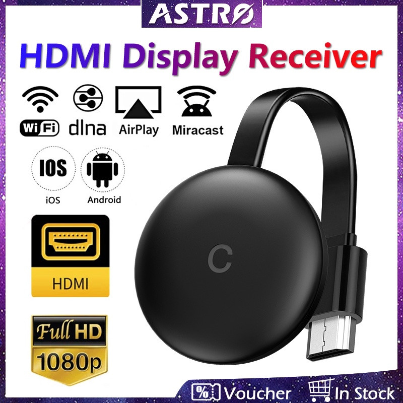 ASTRO 1080P Chromecast Wireless Display Receiver,G12 HDMI WiFi Video TV ...