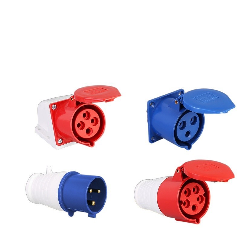 Waterproof industrial aviation plug and socket three-phase electric 16 ...