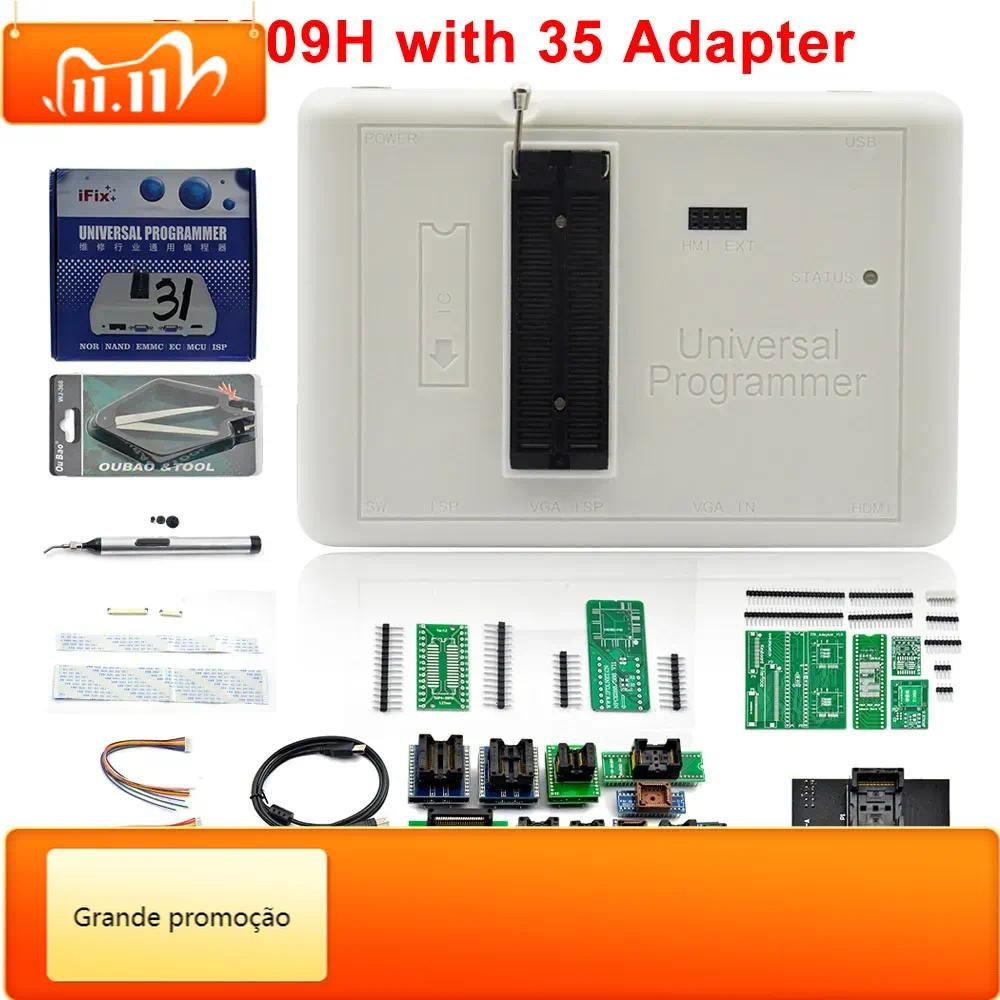 QSJZHY 100% Original RT809H Programmer +35 ADAPTERS WITH CABELS EMMC-Nand FLASH Programmer With ...