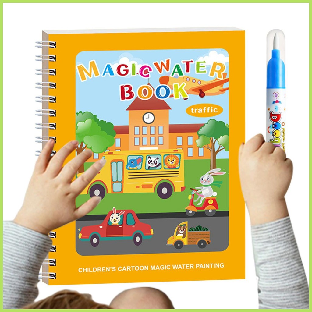 Water Coloring Book Portable Water Doodle Book Beginner-Friendly ...