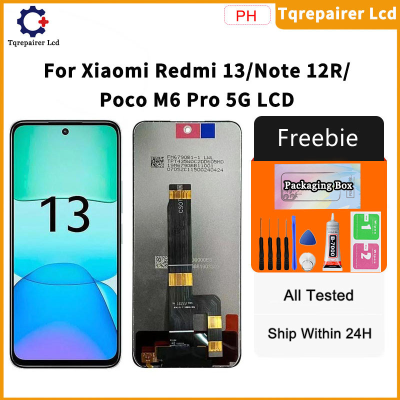 [Tqrepairer LCD]For Xiaomi Redmi 13/Note 12R/Poco M6 Pro 5G LCD Screen Digitizer Replacement ...