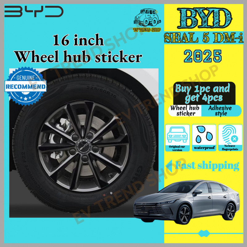 BYD SEAL 5 DM-i 2025Modified Laser Wheel Hub Tire Rim Car Stickers ...
