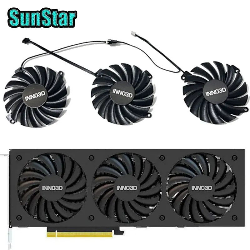 New CF-12910S 4pin DC 12V 0.35A RTX 3080 GPU cooling fan,For INNO3D RTX ...