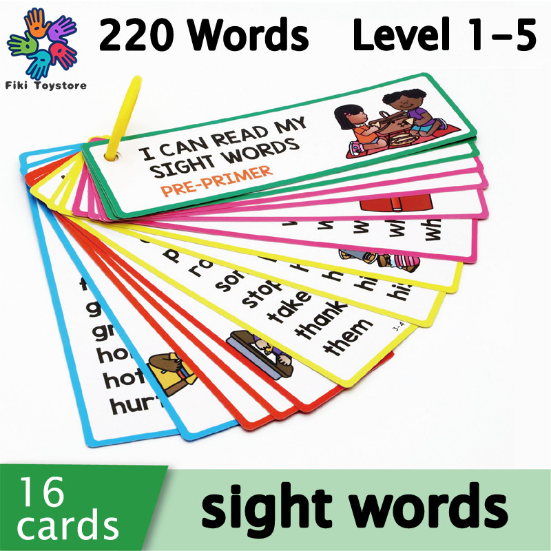 220 Words English Sight Words Flashcards High Frequency Words Flash ...