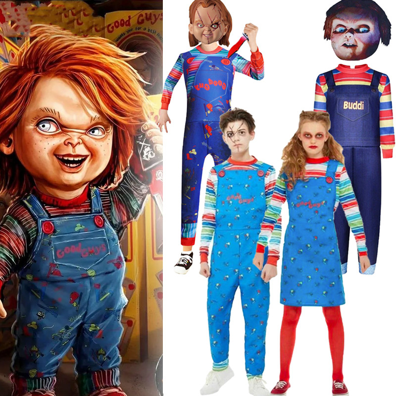 Movie Child's Play Chucky Costume Boy Kids Jumpsuit Scary Bodysuit ...