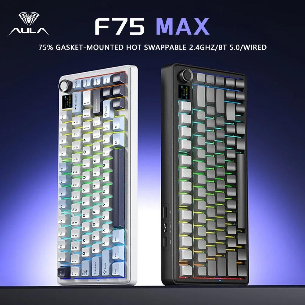 【PH STOCK】AULA F75 MAX Mechanical Keyboard 75% RGB Three Mode Wired ...