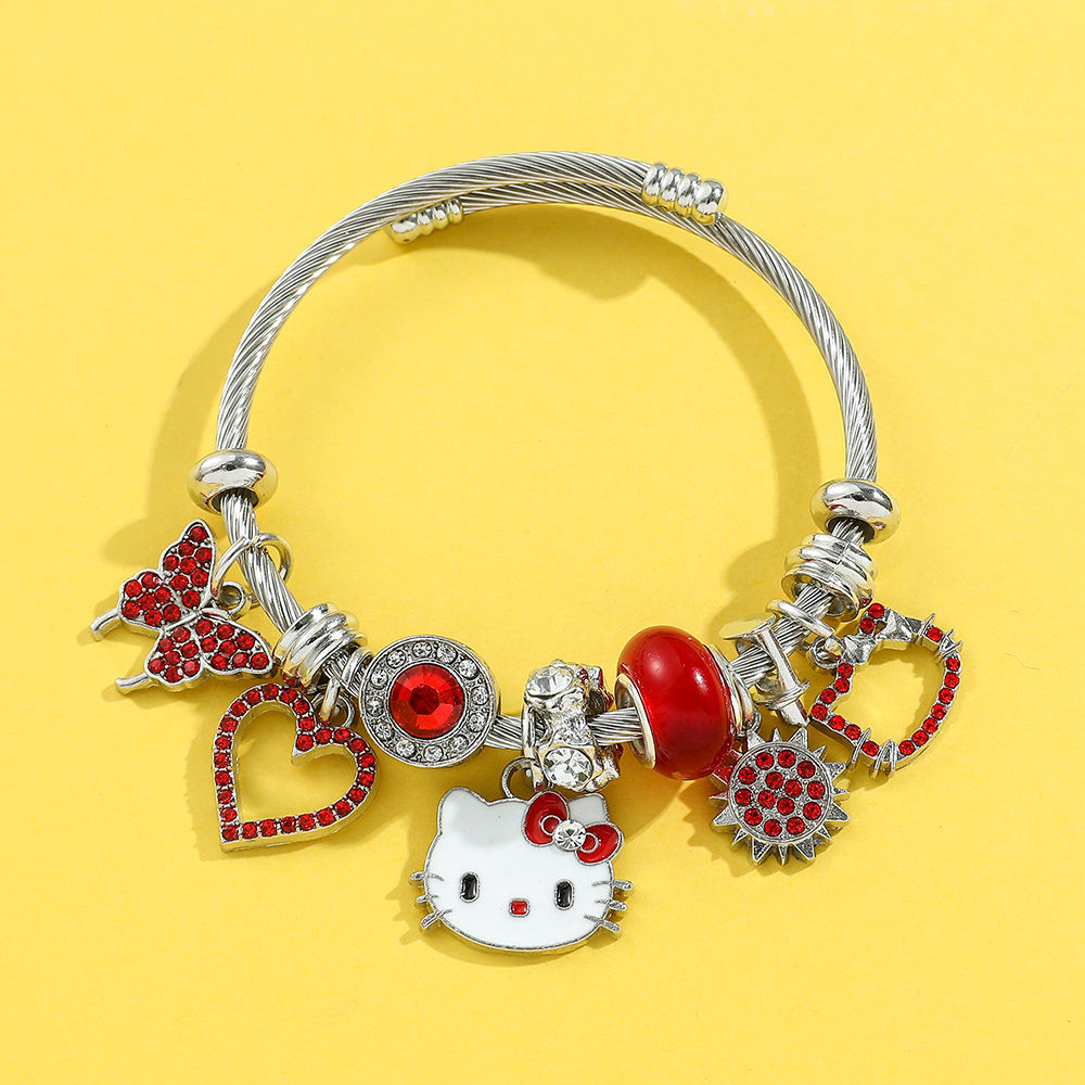 Hello Kitty Bracelet DIY Cartoon Style Jewelry | Shopee Philippines