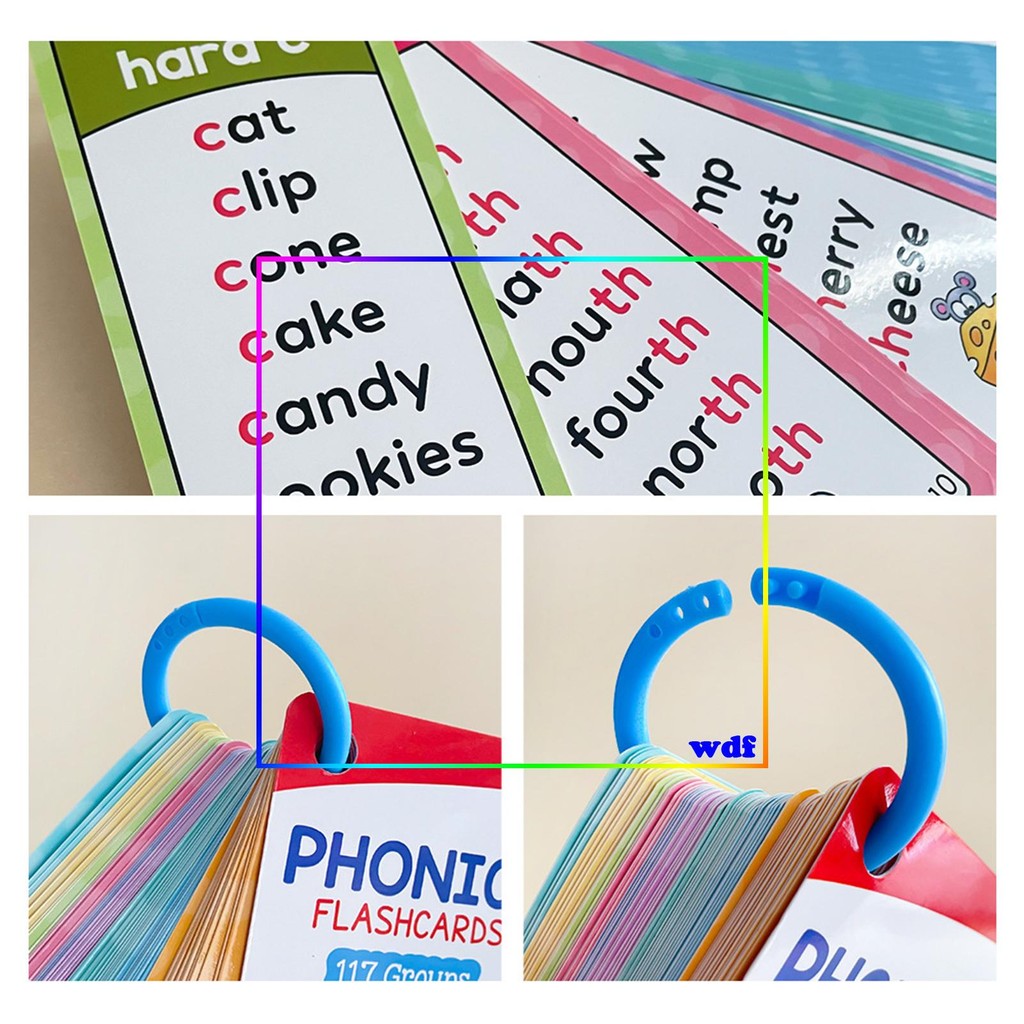 60PCS Phonics Flash Cards Short/Long Vowels & Consonant Blends ...