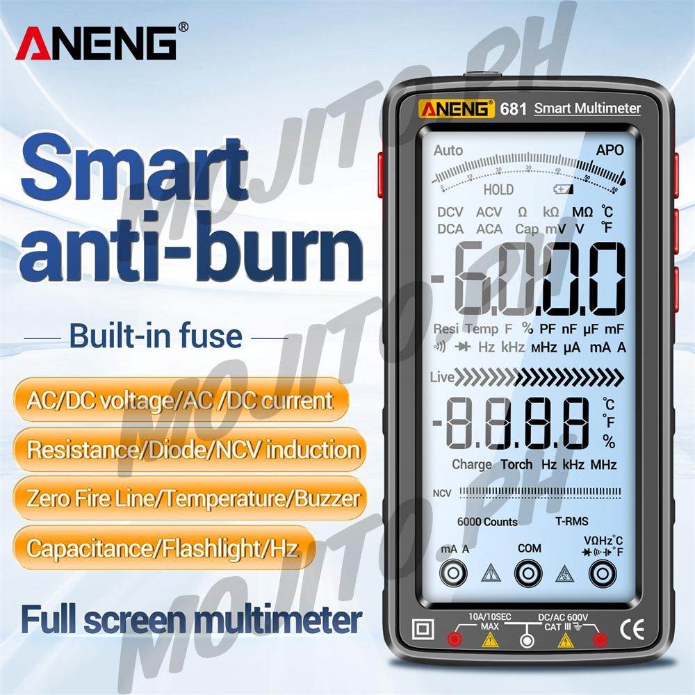 Smart Anti-Burn Rechargeable Multimeter Real Effective Multimeter ...