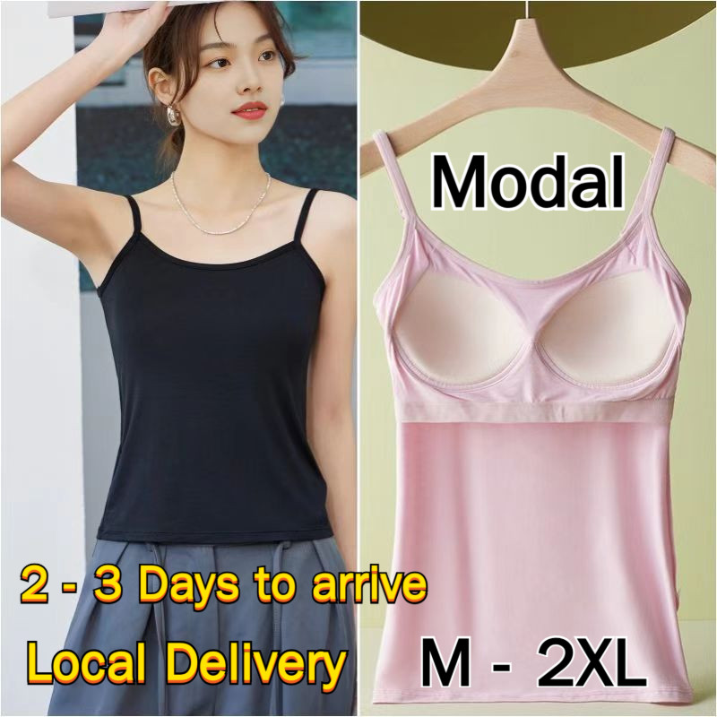 Plus Size Tops For Women Modal Sleeveless Camisole With Built-In Padded ...