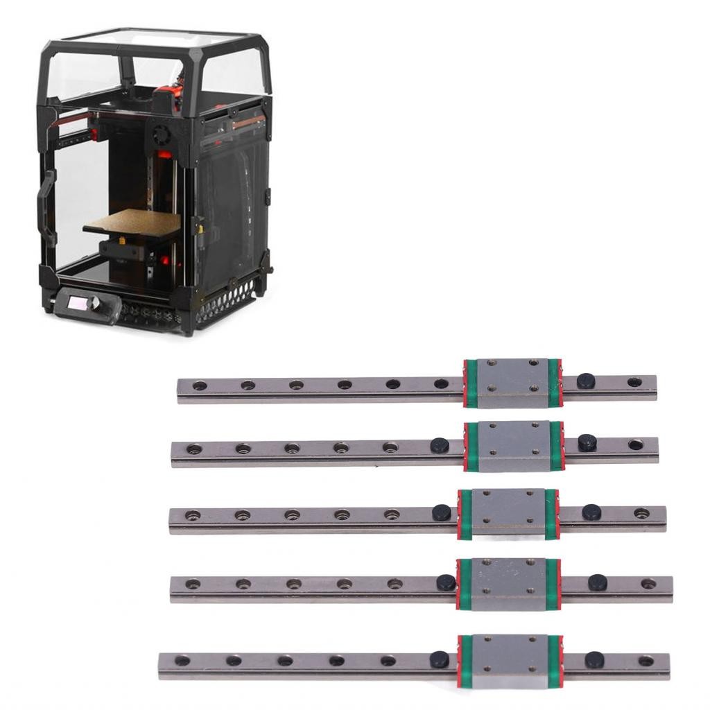 Linear Guide Rail Bearing Steel 150mm Slide Rails with Sliding Block for Voron V0.1 3D Printer ...