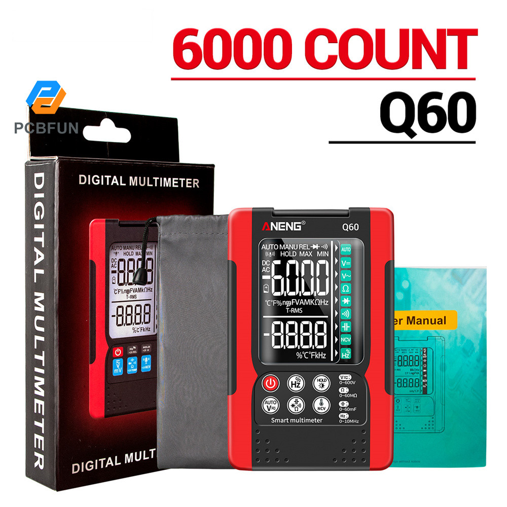 Pcbfun Q60 Digital Burn-proof Smart Multimeter | Shopee Philippines