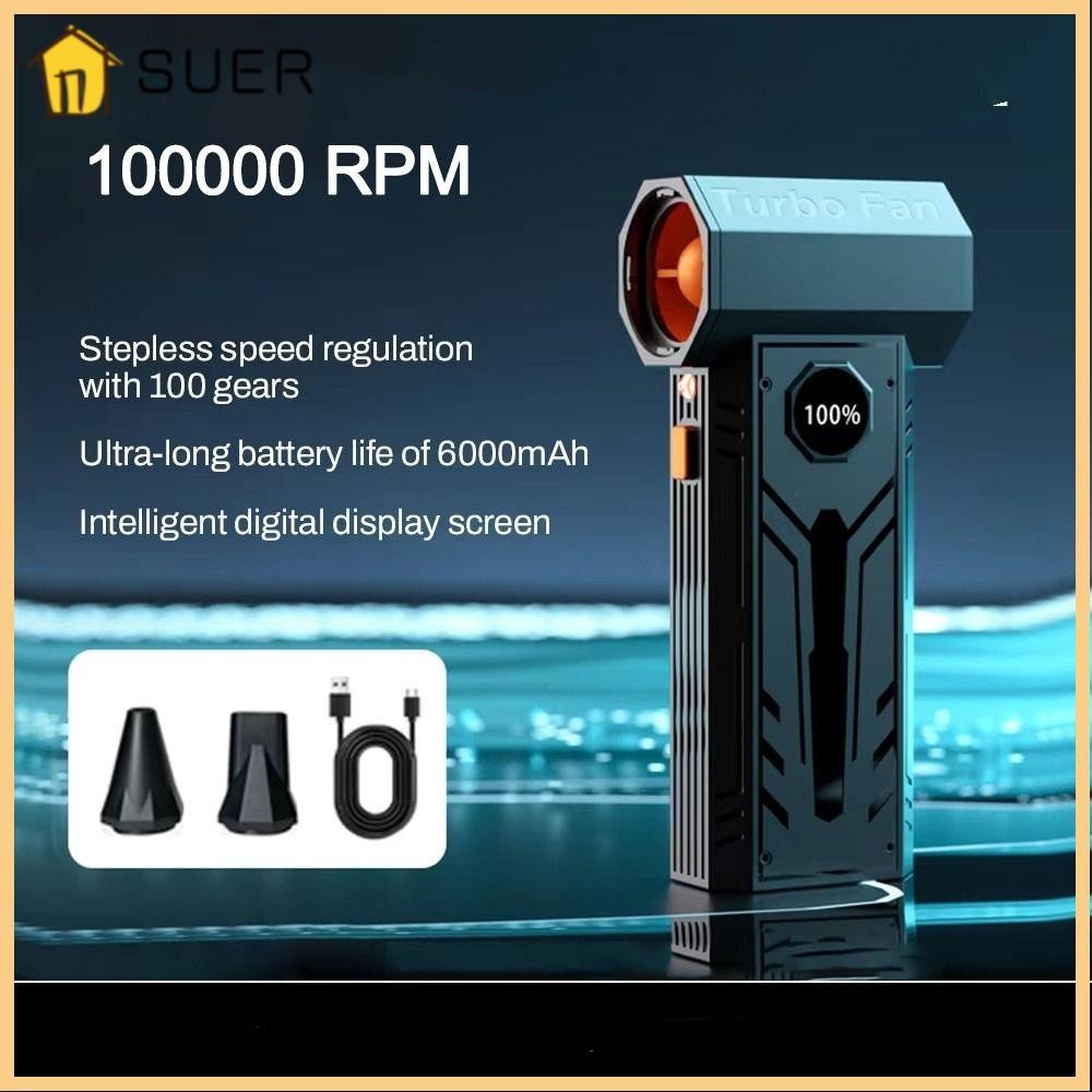 SUER1EN Electric Air Blower, 100000 RPM Dust Blower Turbo Jet Fan, USB ...
