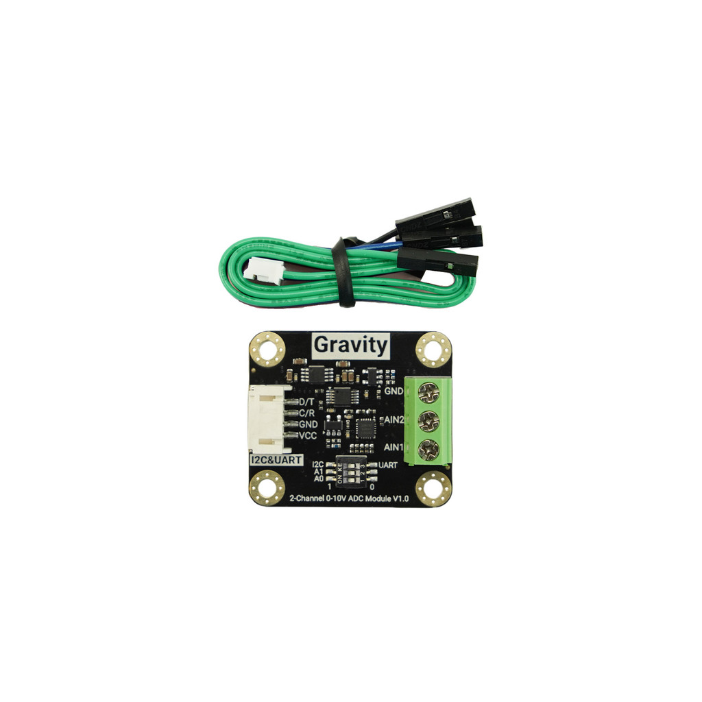 DFRobot Gravity: 0-10V 15-Bit Dual-Channel High-Precision ADC Module ...