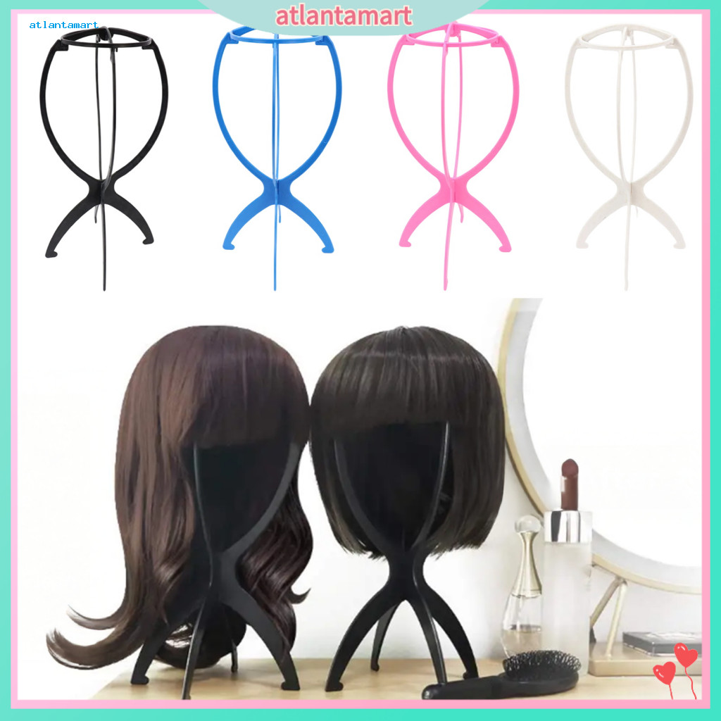 Atl| Portable Wig Rack Stable Wig Stand Portable Collapsible Wig Stand ...