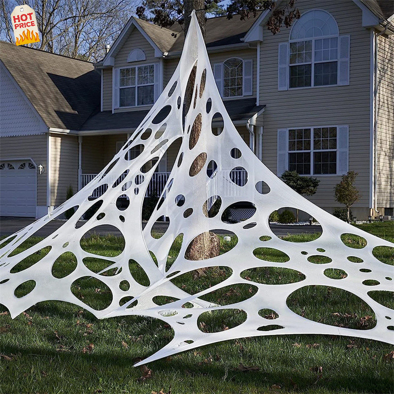 150 * 100cm/215 * 140cm Halloween Decoration White Web Elastic Cloth ...