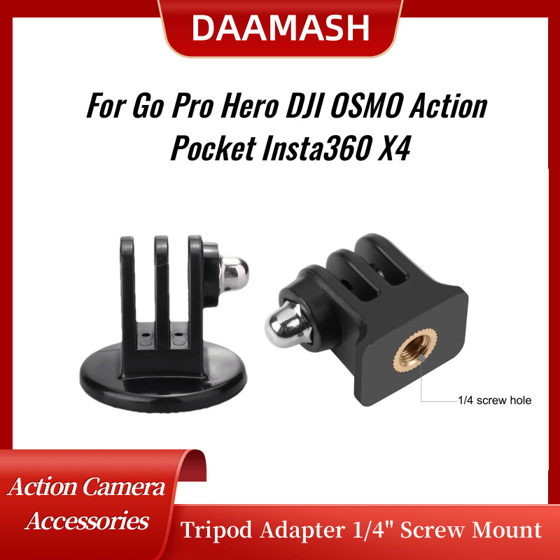 [24H Ship] Tripod Mount Adapter to 1/4 Screw Mount Adapter for GoPro ...