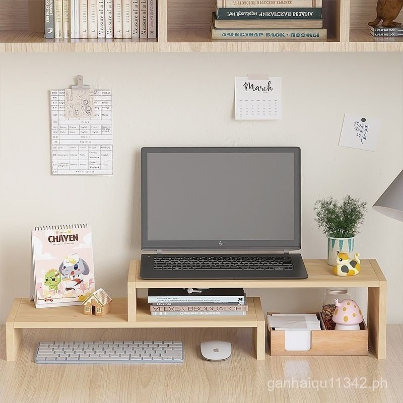 Computer Booster Shelf Modern Simple Desktop Acrylic Storage Laptop Two ...
