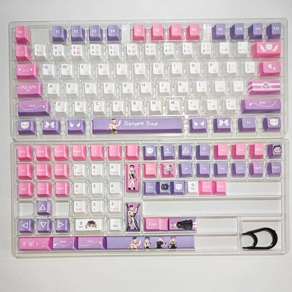 Hololive Keycap Tokoyami Towa Cherry Profile 132 Keys PBT Five-sided ...