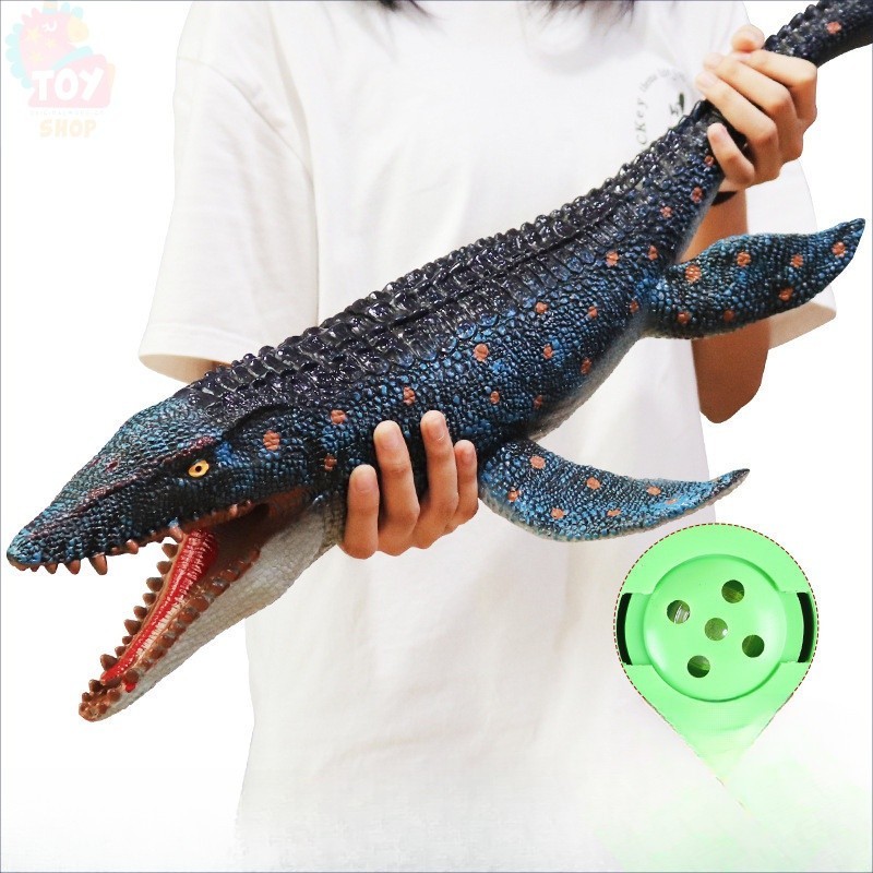 Simulation Large Size Mosasaurus Soft Rubber Sounding Dinosaur Animal ...
