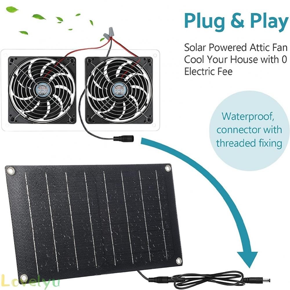 Portable and Eco Friendly Solar Power Exhaust Fan with Dual Fans ...