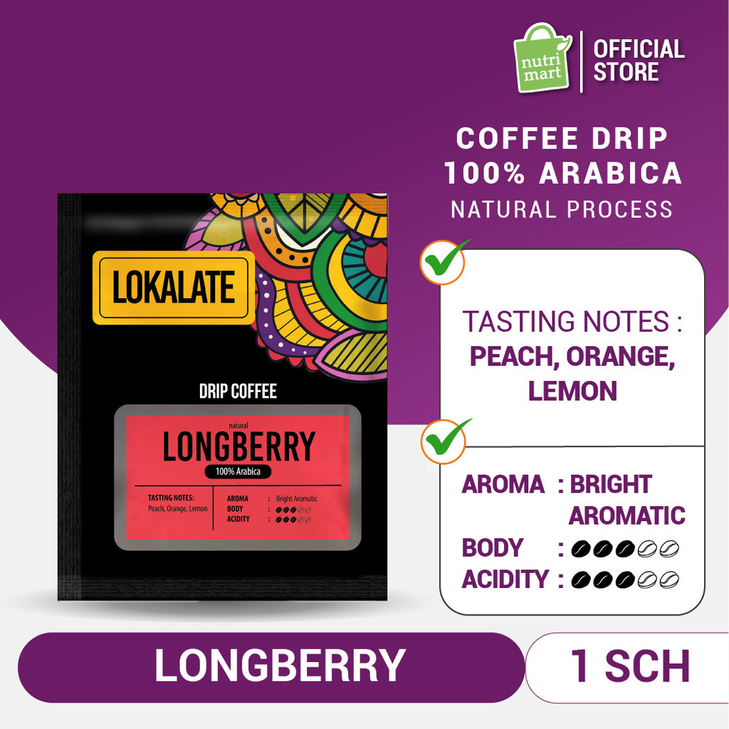 Lokalate Drip Coffee Longberry – 100% Arabica with Natural Process ...