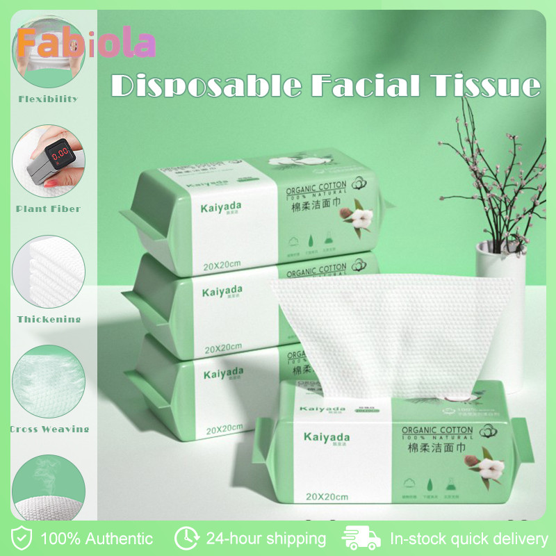 50pcs Disposable Facial Tissues Cotton Soft Disposable Towel Dry & Wet ...
