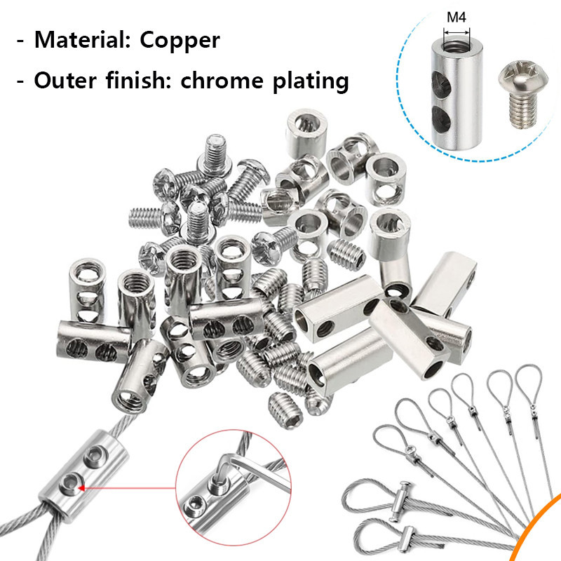 1-4mm Adjustable Steel Wire Rope Buckle Clamp for DIY Lamp Hanging ...