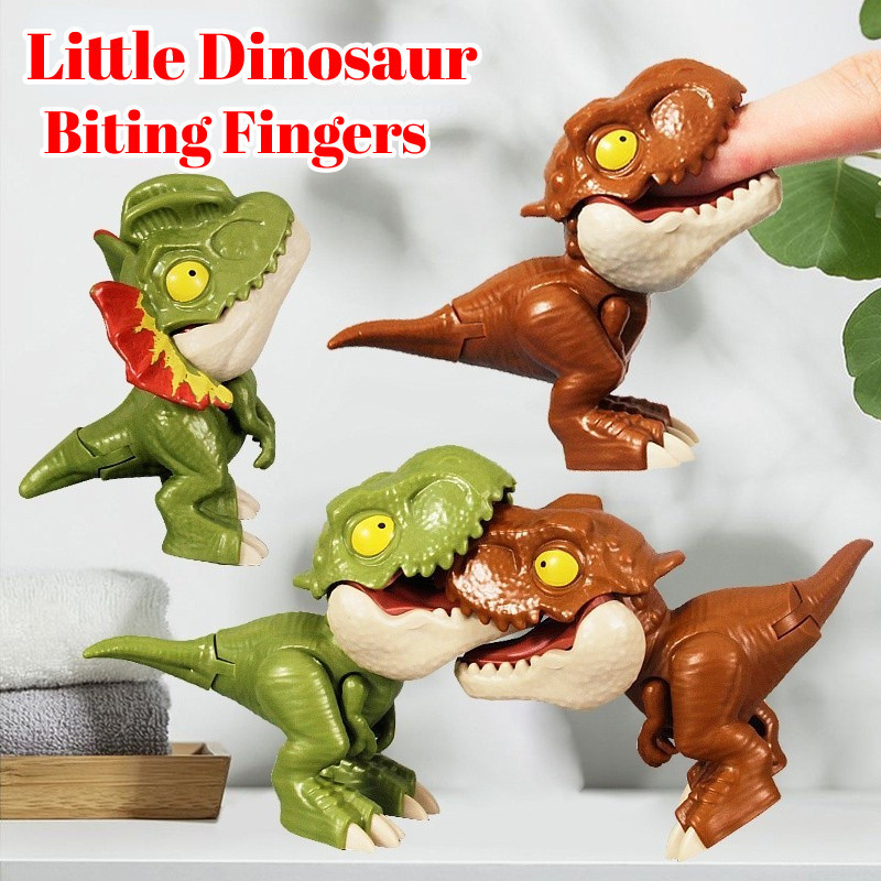 Finger Dinosaur Toy Spiky T-Rex Model Interactive Bite and Creative ...