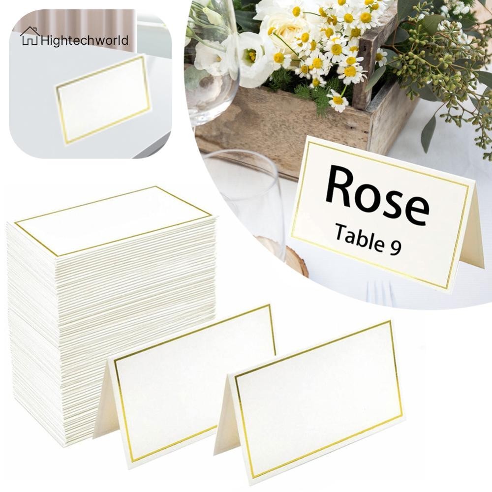 AU 50Pcs Blank Tent Name Cards 4 X 3.3 Inch Tent Place Cards for ...