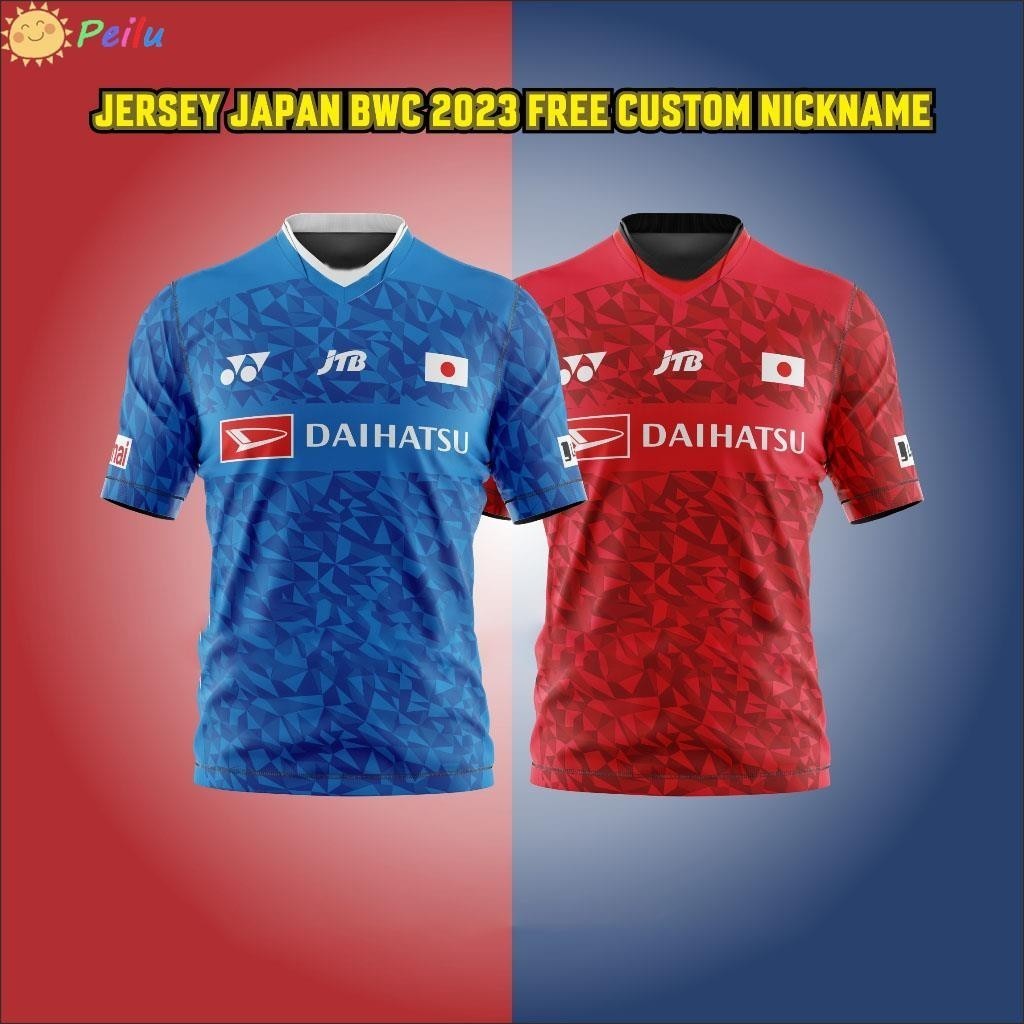 New BWC 2024 BADMINTON JAPAN JERSEY FREE CUSTOM NICKNAME | Shopee Philippines