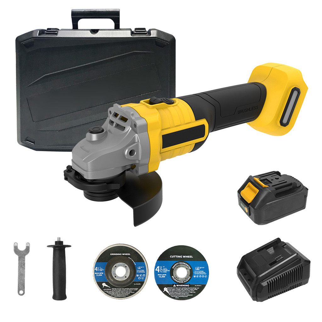 20V Brushless 4-1/2'' 115MM Power Angle Grinder Tool 4.0Ah Li-Ion ...