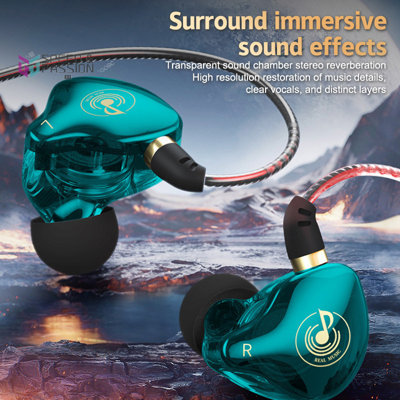 Speed Wired Headphones In-Ear Earphones With Mic Stereo Deep Bass ...