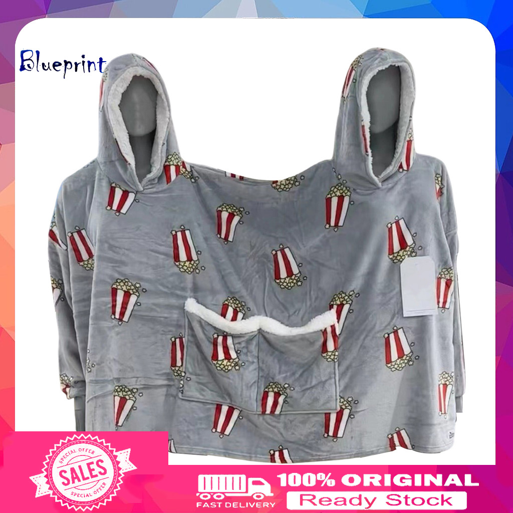 Double Pajamas Hooded Pajamas Cozy Couples Pajamas Set with Hooded ...