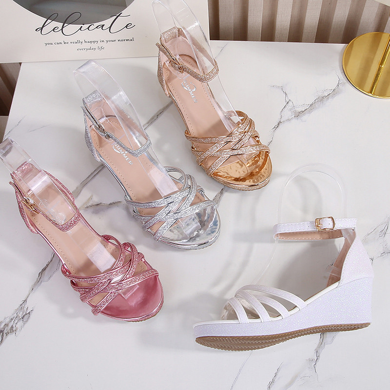 Girls' Fashion Wedge Sandals, Princess-Style Anti-Slip Design, New ...