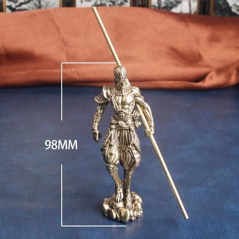 Brass Hell Fire Sun Wukong Desktop Decoration Triumph over the Buddha ...