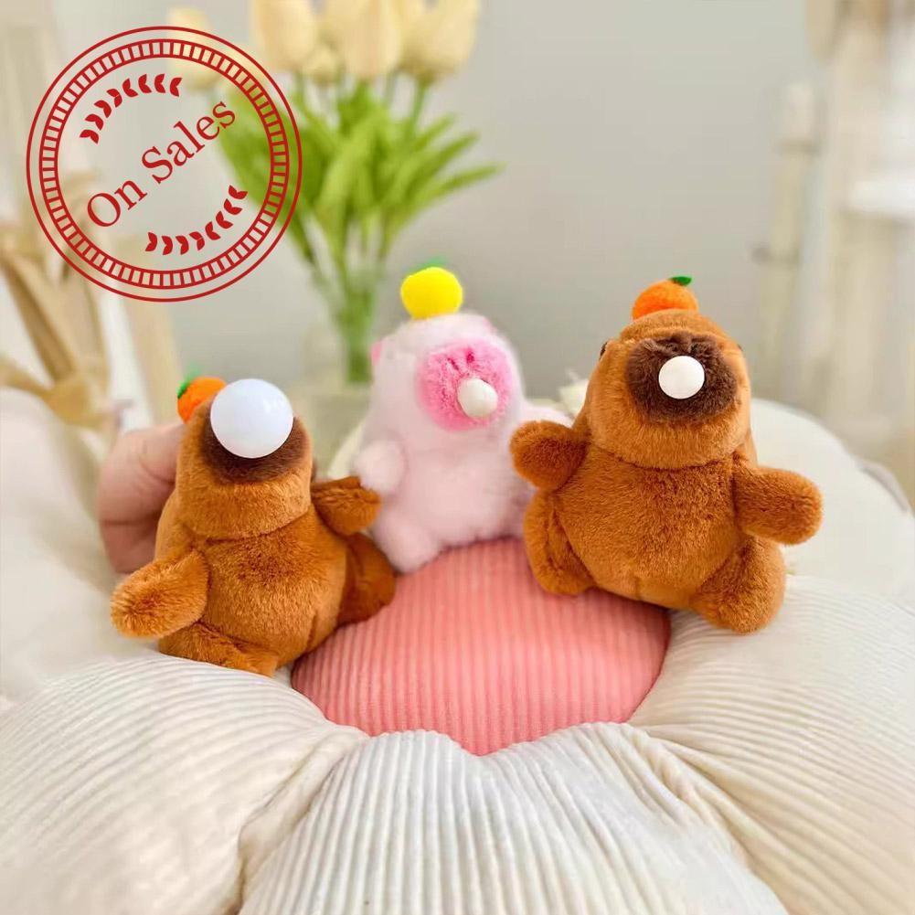 Cute Capybara Plush Keychain Toy Realistic Capybara Stuffed Animals Toy ...