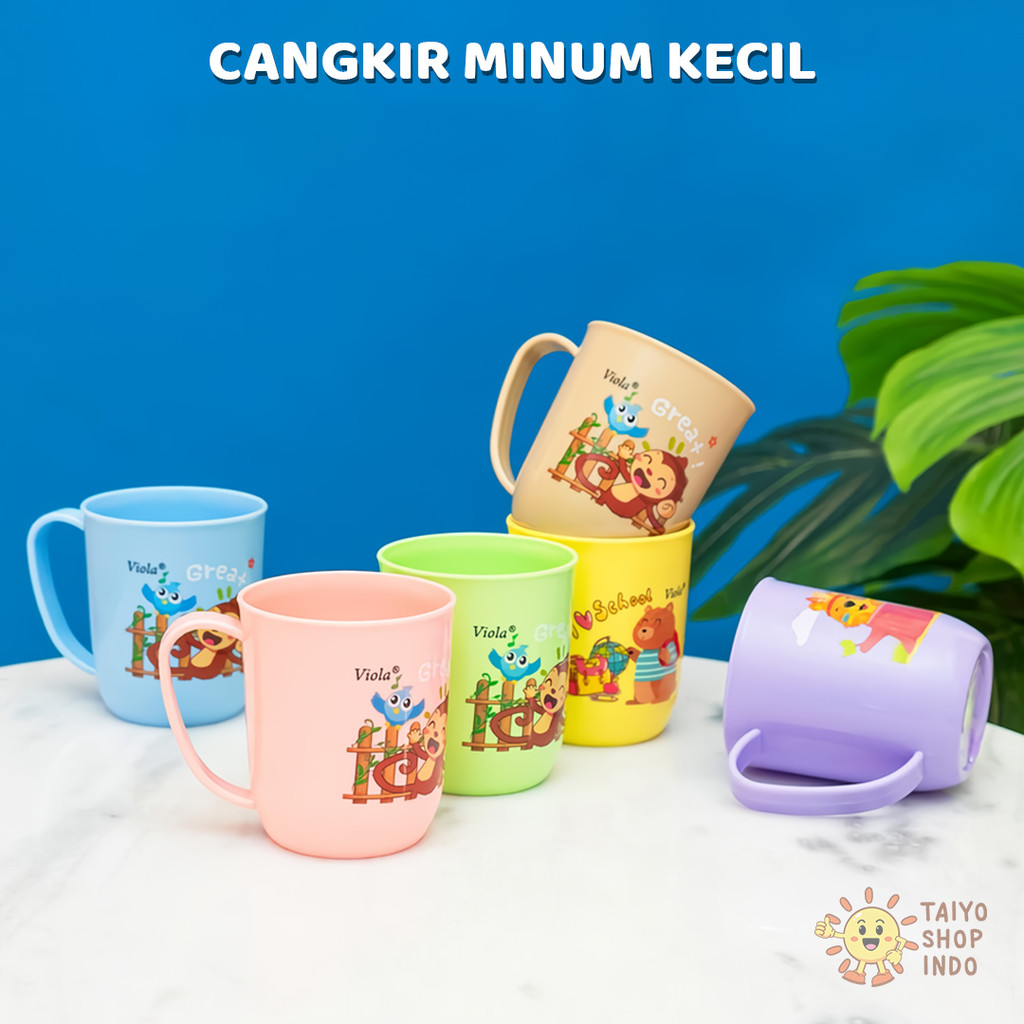 Taiyo Small Plastic Cups Drinking Water Glass Plastic Cup Cartoon Motif ...