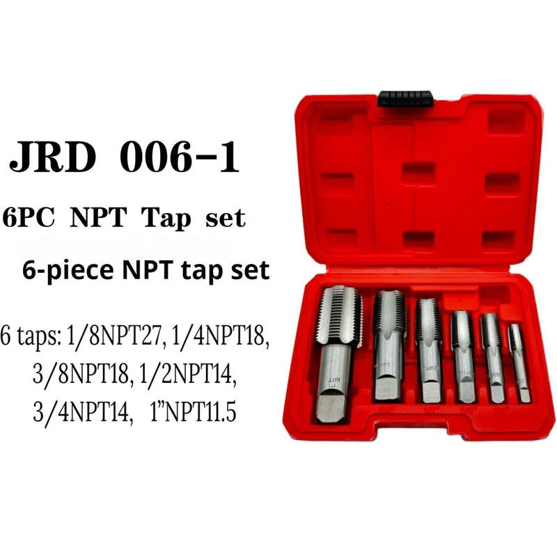 6-piece NPT tap set, pipe thread repair tap，NPT tap set pipe thread ...