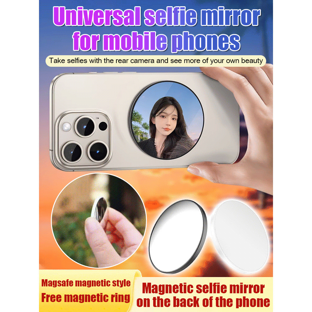 Magsafe magnetic selfie mirror for mobile phones | Shopee Philippines