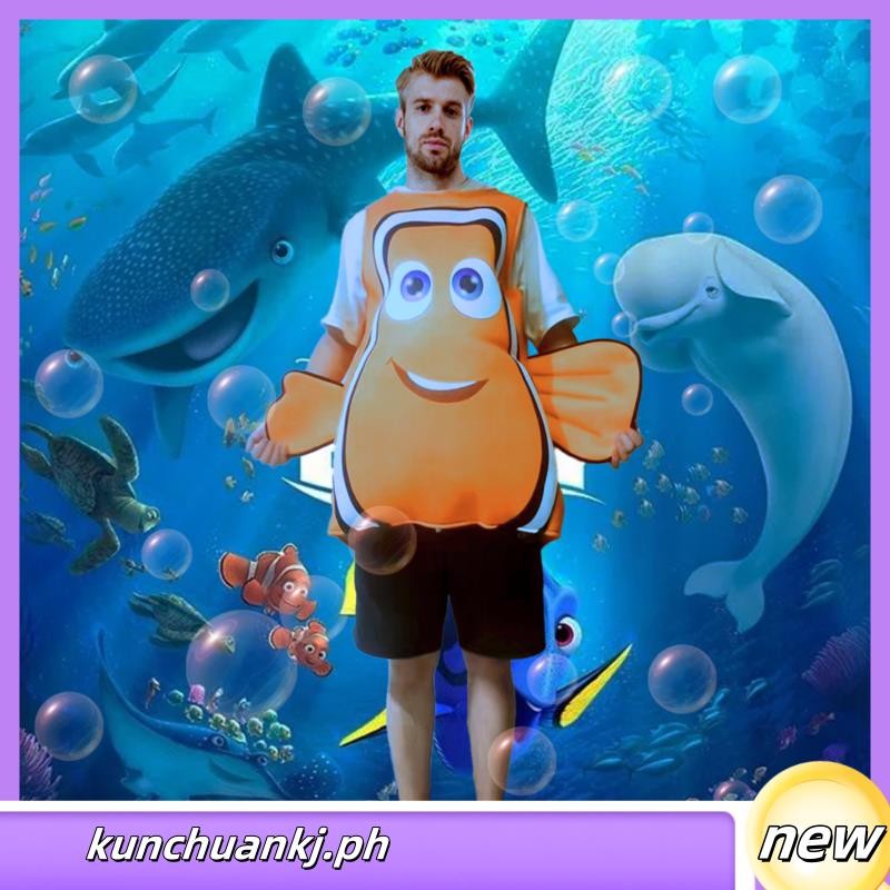 CODMen's Funny Clown Fish Costume Classic Finding Nemo Cosplay Outfit ...